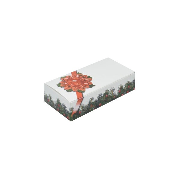Simplex 4 1/2" x 2 5/16" x 1 1/8" 1-Piece 1/4 lb. Bow and Berries Candy ...
