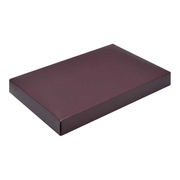 Simplex 9 3/8" x 6" x 1 1/8" 2-Piece 1 lb. Maroon Candy Box - 250/Case
