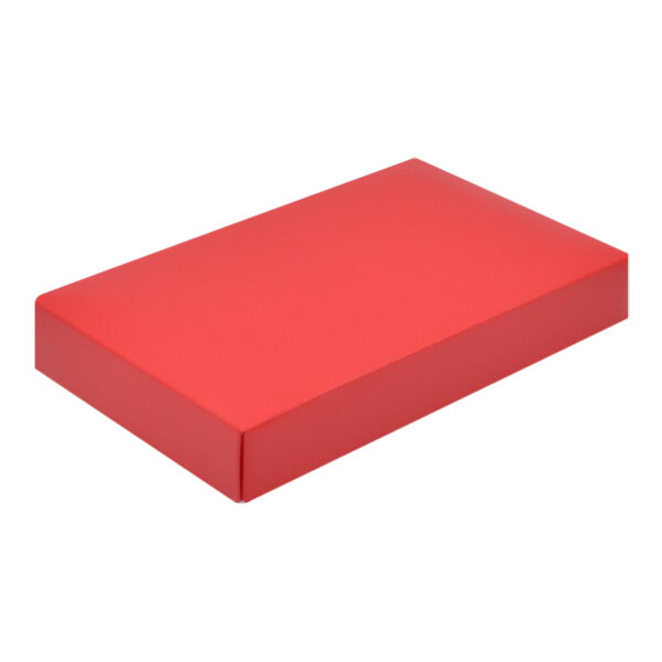 Simplex 7" x 4 3/8" x 1 1/8" 2-Piece 1/2 lb. Red Candy Box - 250/Case