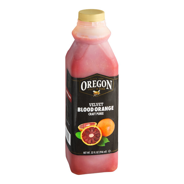 Oregon Fruit In Hand Velvet Blood Orange Puree 32 fl. oz. - 6/Case