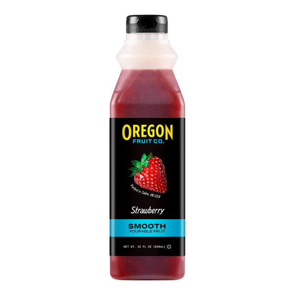 Oregon Strawberry Smooth Pourable Fruit 32 fl. oz. - 6/Case