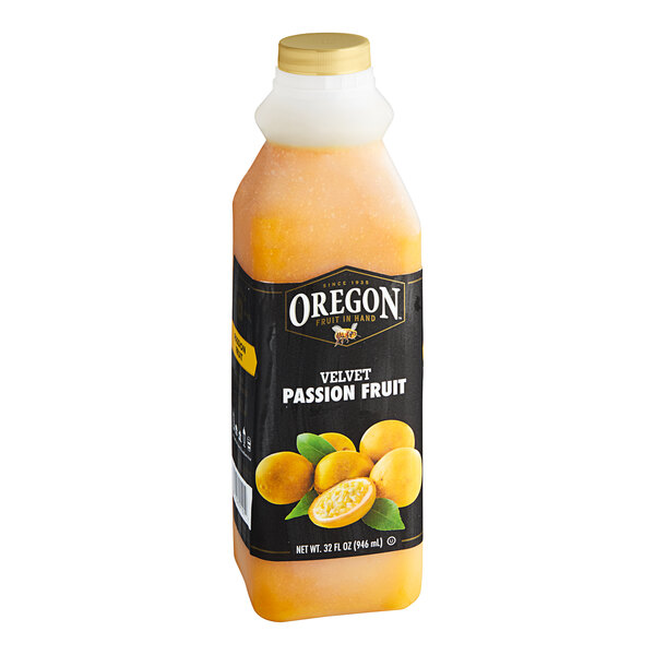 Oregon Fruit In Hand Velvet Passion Fruit Puree 32 fl. oz. - 6/Case