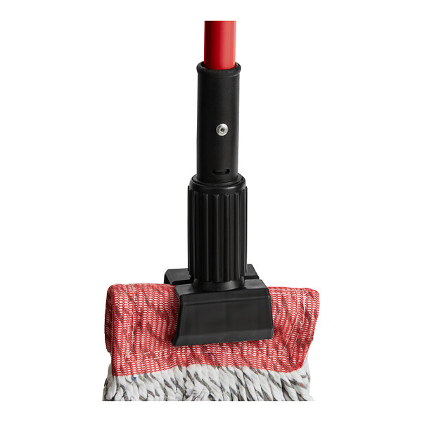 Lavex Wet Mop Kit with 16 oz. #24 Blue and White Rayon Blend Looped End ...