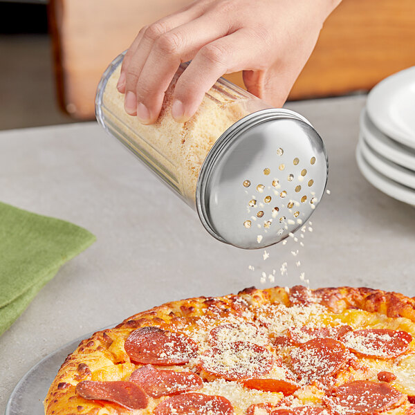 Carlisle 8 oz. Cheese Shaker with Stainless Steel Lid