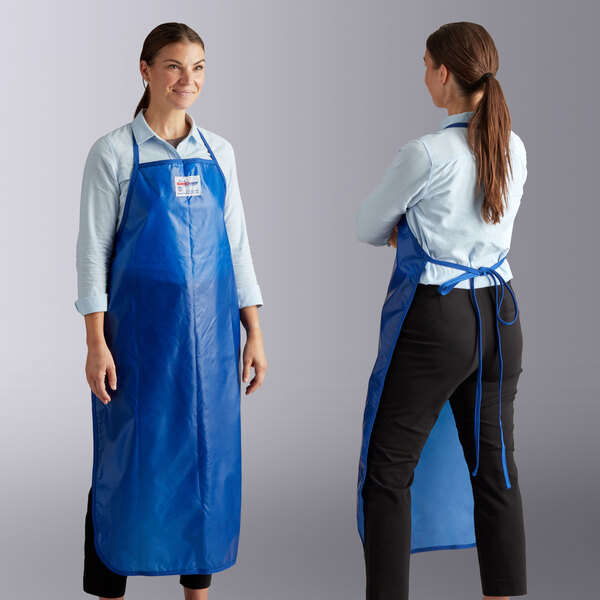 Tucker Safety Products QuicKlean 42" Blue Nylon Apron 50422