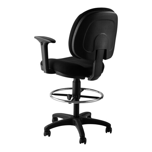 National Public Seating Adjustable Height Comfort Task Stool with Arms