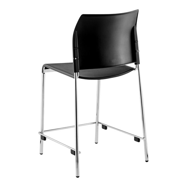 National Public Seating Chrome Polypropylene Cafetorium Stool with ...