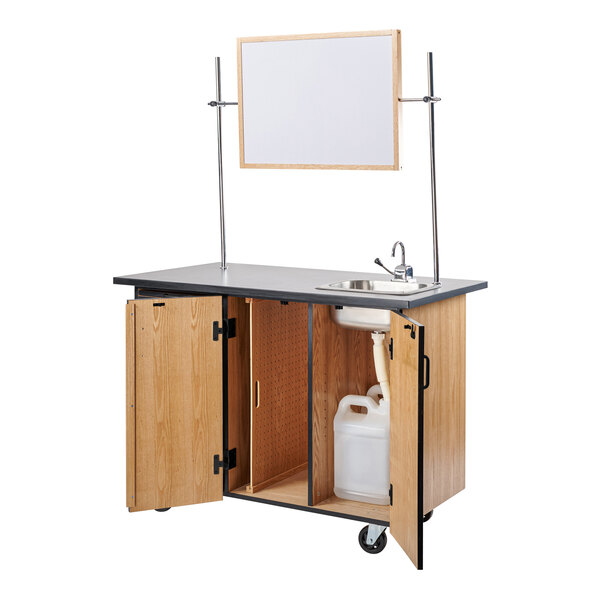 National Public Seating 28" x 48" Mobile Science Cart with 3 External ...