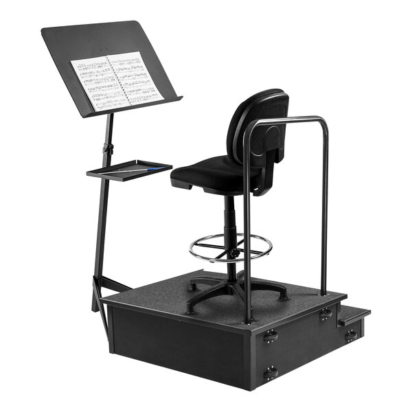 National Public Seating Conductor's Set with Chair, Stand, and Podium