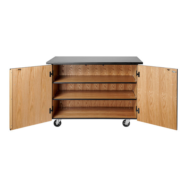 National Public Seating 28" x 48" Mobile Science Cart with 2 Shelves