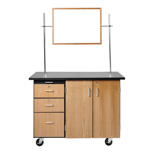National Public Seating 28" x 48" Mobile Science Cart with 3 External ...