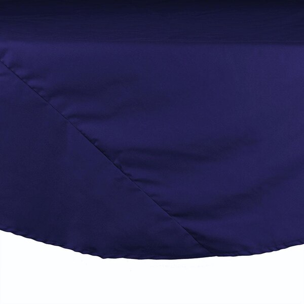 Intedge 64" Round Navy Seamed 65/35 Poly/Cotton Blend Hemmed Cloth ...