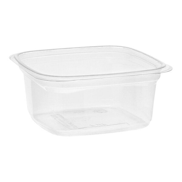 Pactiv Square Recycled PET Deli Container 12 oz. - 960/Case