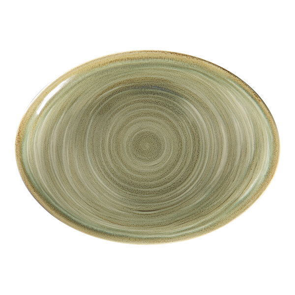 RAK Porcelain Rakstone Spot 10 1/4" x 7 1/2" Emerald Porcelain Oval ...