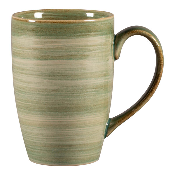 RAK Porcelain Rakstone Spot 8.8 oz. Emerald Porcelain Mug with Handle ...