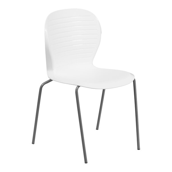 Flash Furniture Hercules White Contoured Stacking Chair