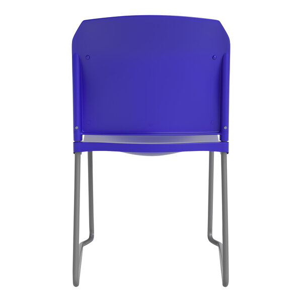Flash Furniture Hercules Blue Full-Back Contoured Stacking Chair with ...