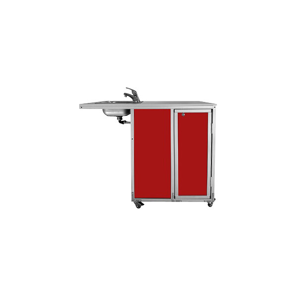 Monsam NS-2020-RED Red Wheelchair Accessible Portable Self-Contained Sink