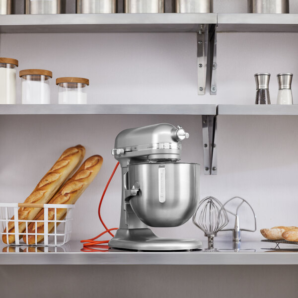 KitchenAid KSM8990CU Contour Silver 8 Qt. Bowl Lift Countertop Mixer ...