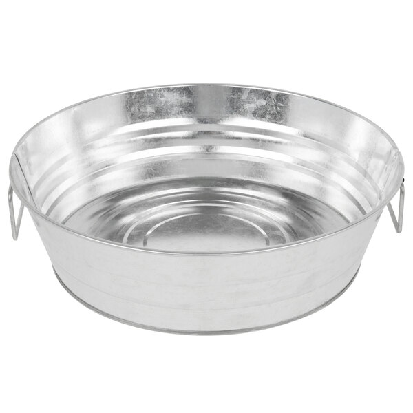 American Metalcraft MTUB12 11 5/8" x 3 1/4" Round Galvanized Metal Tub