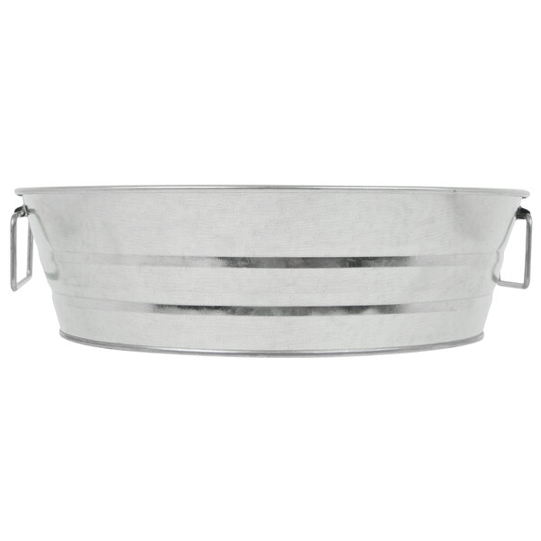 American Metalcraft MTUB12 11 5/8" x 3 1/4" Round Galvanized Metal Tub