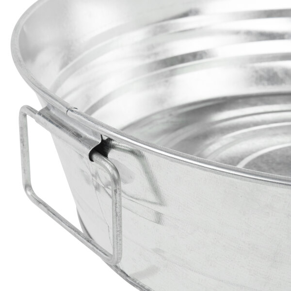 American Metalcraft MTUB12 11 5/8" x 3 1/4" Round Galvanized Metal Tub