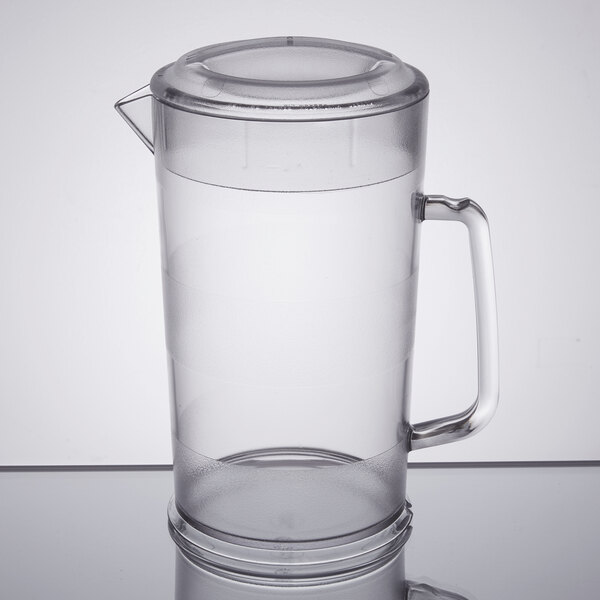 Cambro PC64CW 64 oz. Customizable Covered Plastic Pitcher