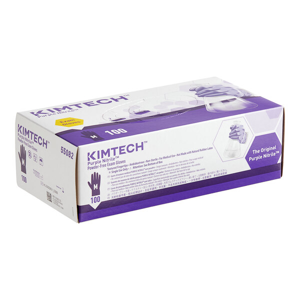Kimtech™ Purple Powder-Free Exam Grade Nitrile 6 Mil Textured ...