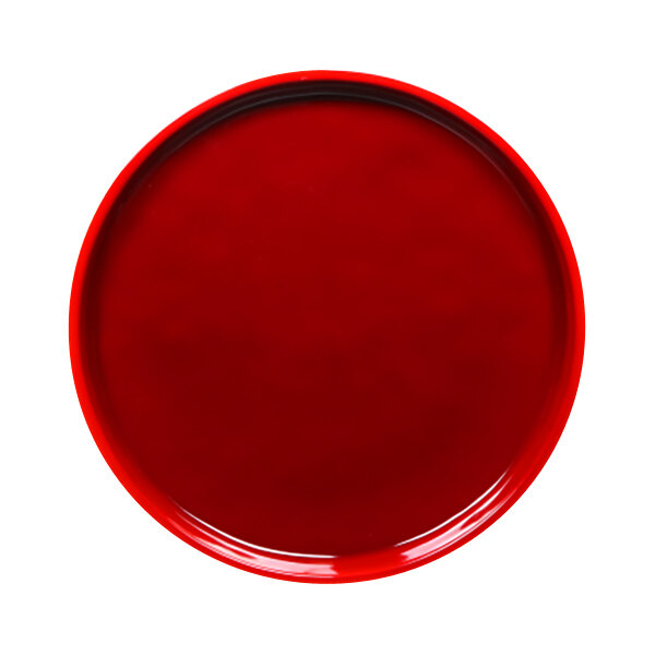 Elite Global Solutions Maya 9" Red Reactive Glaze Coupe Melamine Plate ...