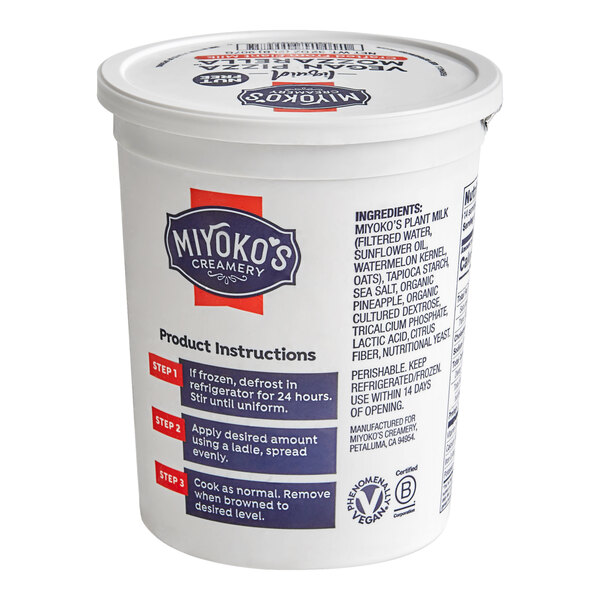 Miyoko's Creamery Liquid Vegan Nut-Free Pizza Mozzarella 2 lb. - 6/Case