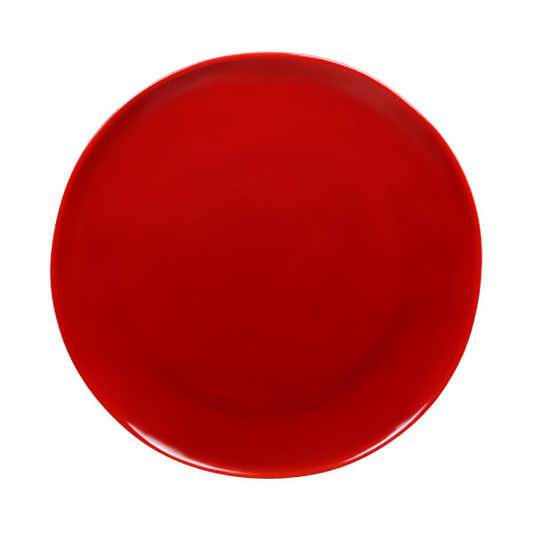Elite Global Solutions Maya 9" Red Reactive Glaze Round Melamine Plate ...