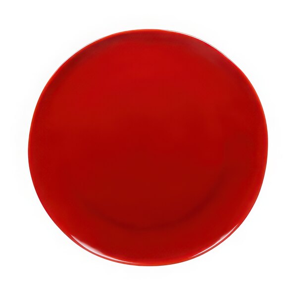 Elite Global Solutions Maya 9" Red Reactive Glaze Round Melamine Plate ...
