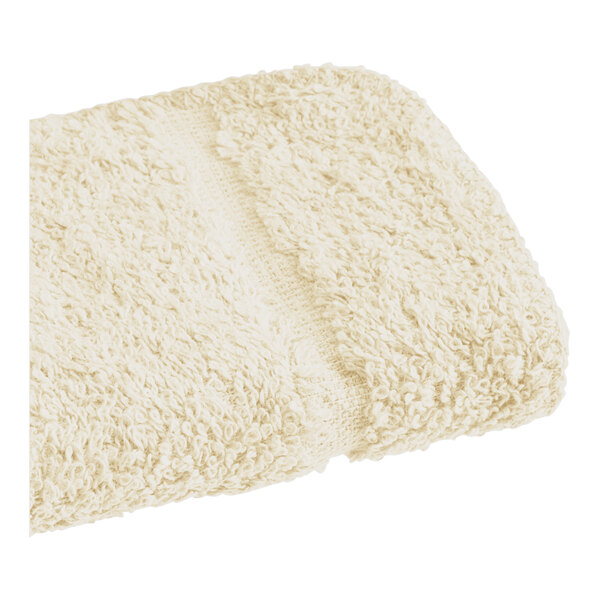1888 Mills Fibertone 12" x 12" Beige Cotton / Polyester Washcloth 1 lb ...