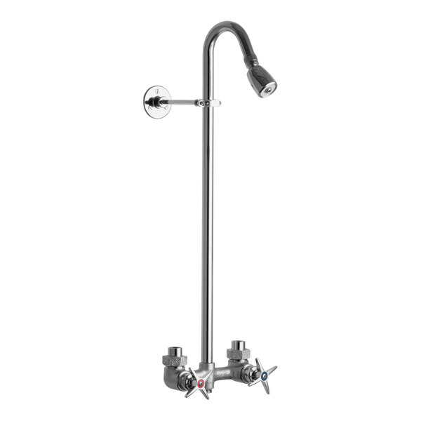 Chicago Faucets 752-RCF 2.5 GPM Wall-Mounted Shower with 3" Cross Handles