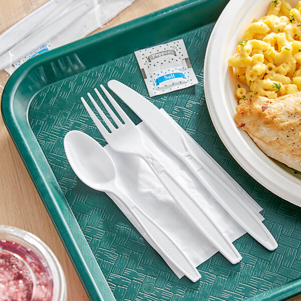 Choice White Extra Heavy Weight Wrapped Polystyrene Plastic Cutlery ...