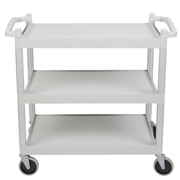 Cambro BC340KD480 Speckled Gray Three Shelf Utility Cart (Unassembled ...