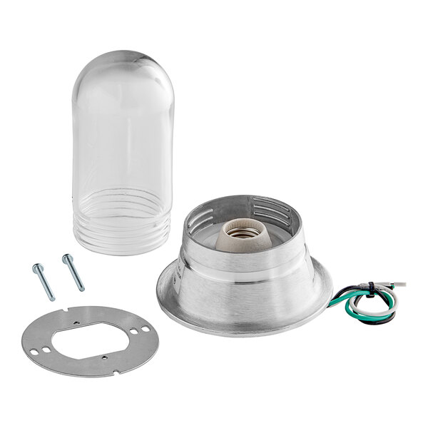 Junction Box Light Fixture with Plastic-Coated Glass Globe