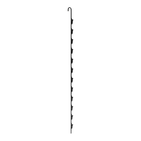 32" Black Steel Hanging Display Strip with 12 Clips for Pegboard ...