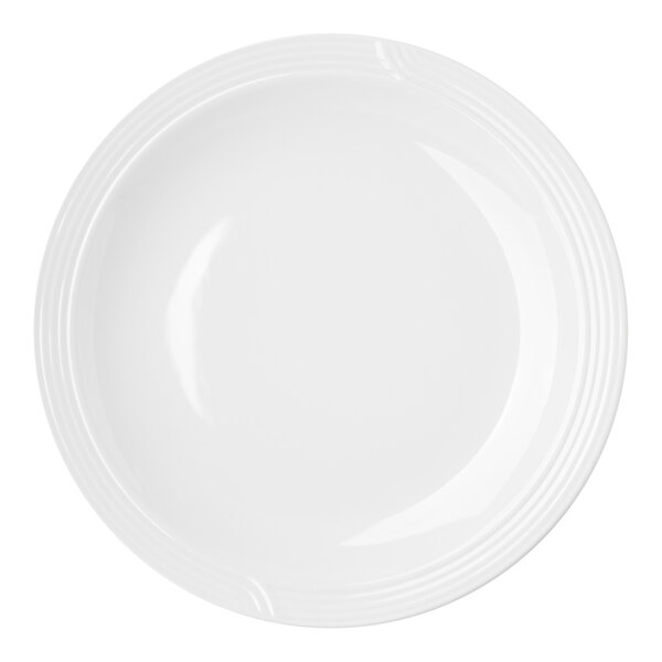 Dinex 9" White China Entree Plate - 12/Case
