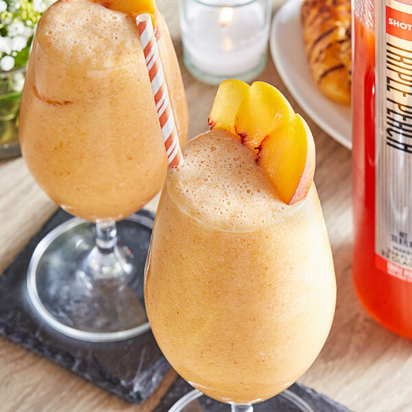 SHOTT Triple Peach Real Fruit Flavoring Syrup 1 Liter