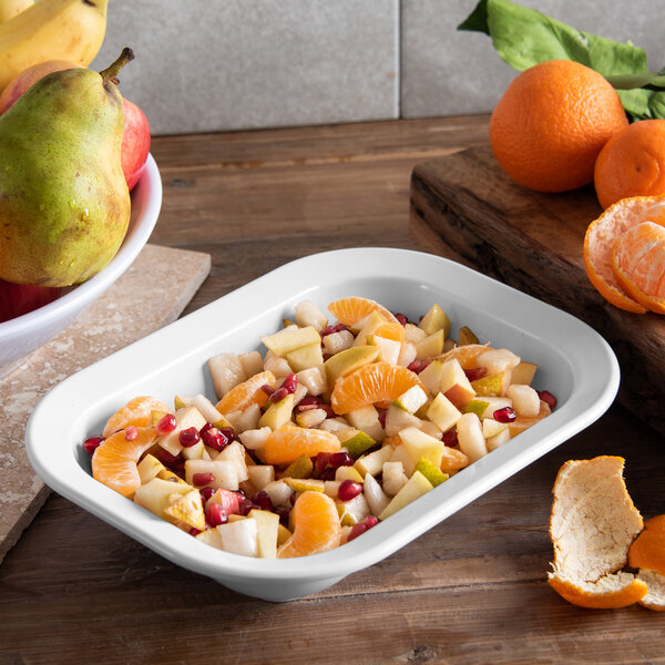 Carlisle 28 oz. White Melamine Rectangular Baker / Server Dish - 12/Case