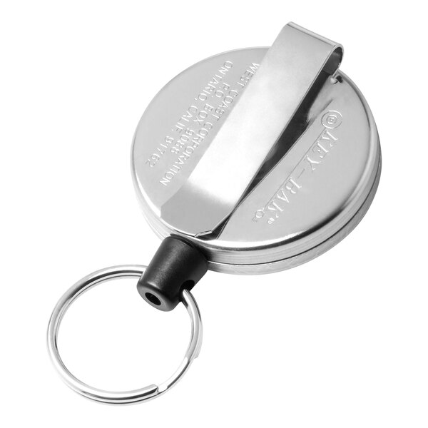 KEY-BAK Original Heavy-Duty Chrome Keychain with Belt Clip, Split Ring ...