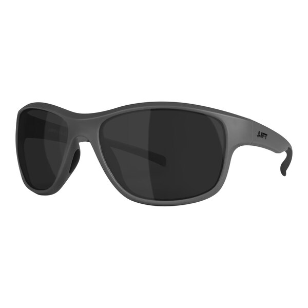 Lift Safety Delamo Safety Glasses - Matte Gray with Smoke Lens EDE-21DGS