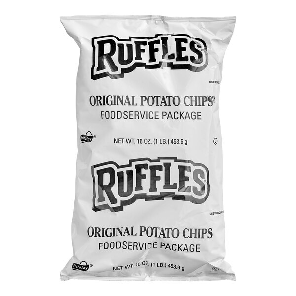 Ruffles Original Ridged Potato Chips 16 oz. - 8/Case