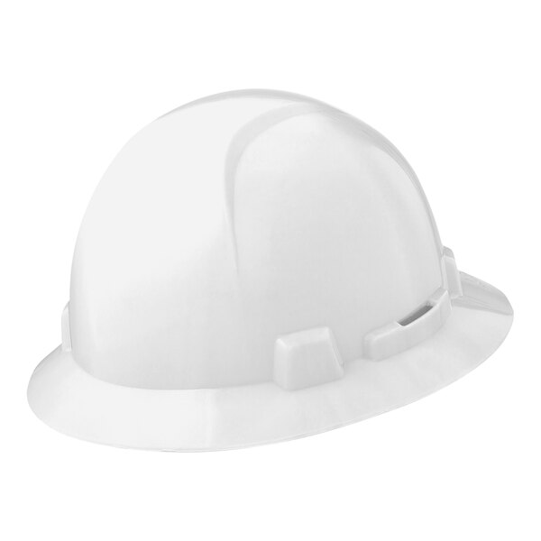 Lift Safety Briggs White 4-Point Ratchet Suspension Full Brim Hard Hat ...