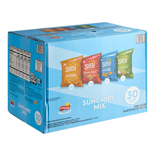 Sun Chips Whole Grain Chip Variety Pack - 60/Case