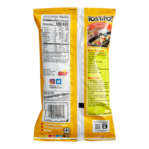 Tostitos Bite Size Rounds Tortilla Chips 3 oz. - 28/Case