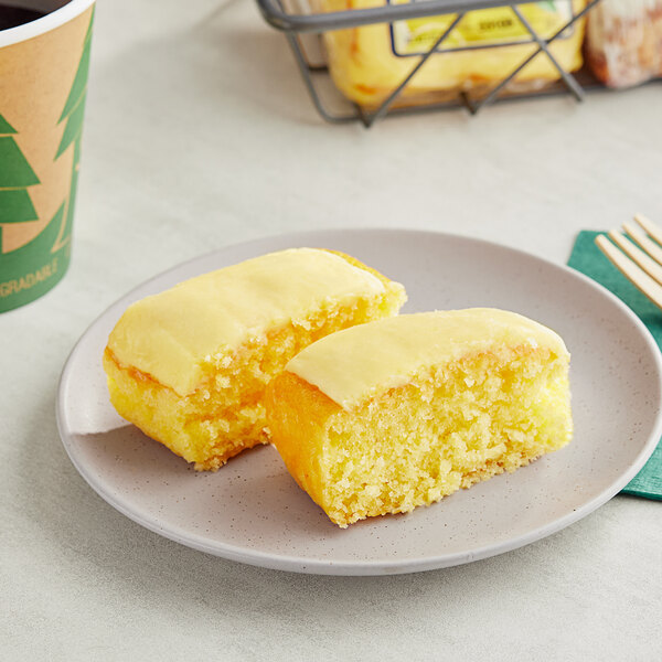 Ne-Mo's Bakery Individually Wrapped Lemon Cake Square 3 oz. - 36/Case