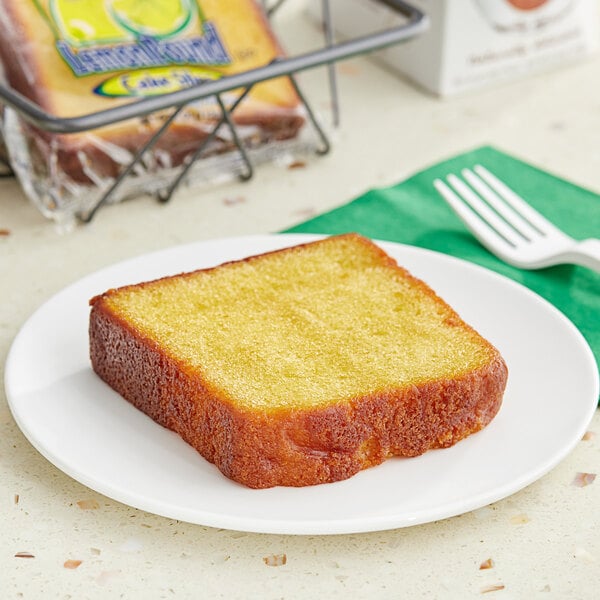Ne-Mo's Bakery Individually Wrapped Lemon Pound Cake Slice 4 oz. - 12/Case