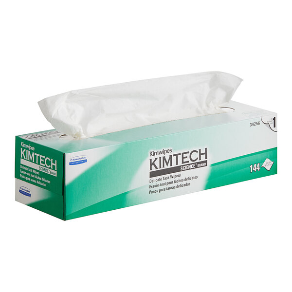Kimtech™ Kimwipes 16 7/16" x 14 7/16" 1-Ply Delicate Task Wiper 34256 ...